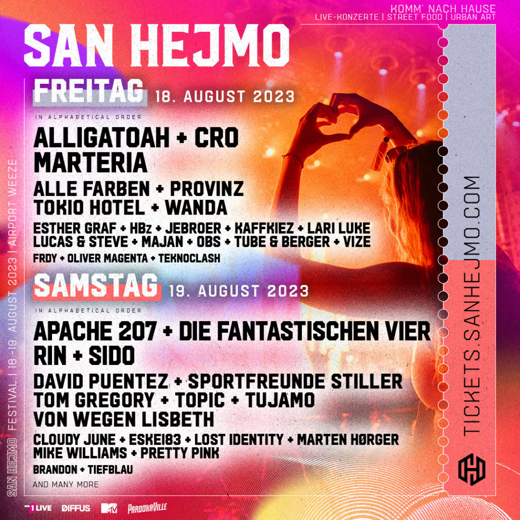 Informationen zu Verkehr und Anfahrt während des SAN HEJMO Festivals vom 17. bis 20. August 2023 ...